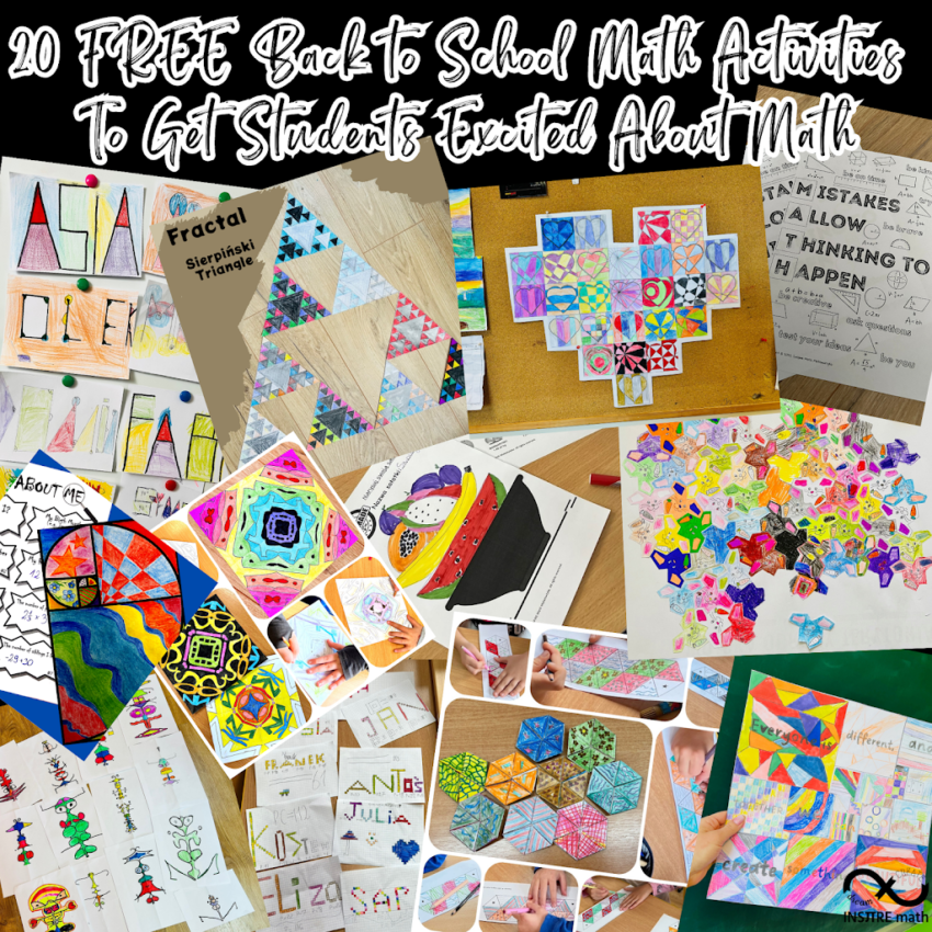 20 Free Back to School Math Activities To Get Students Excited About ...